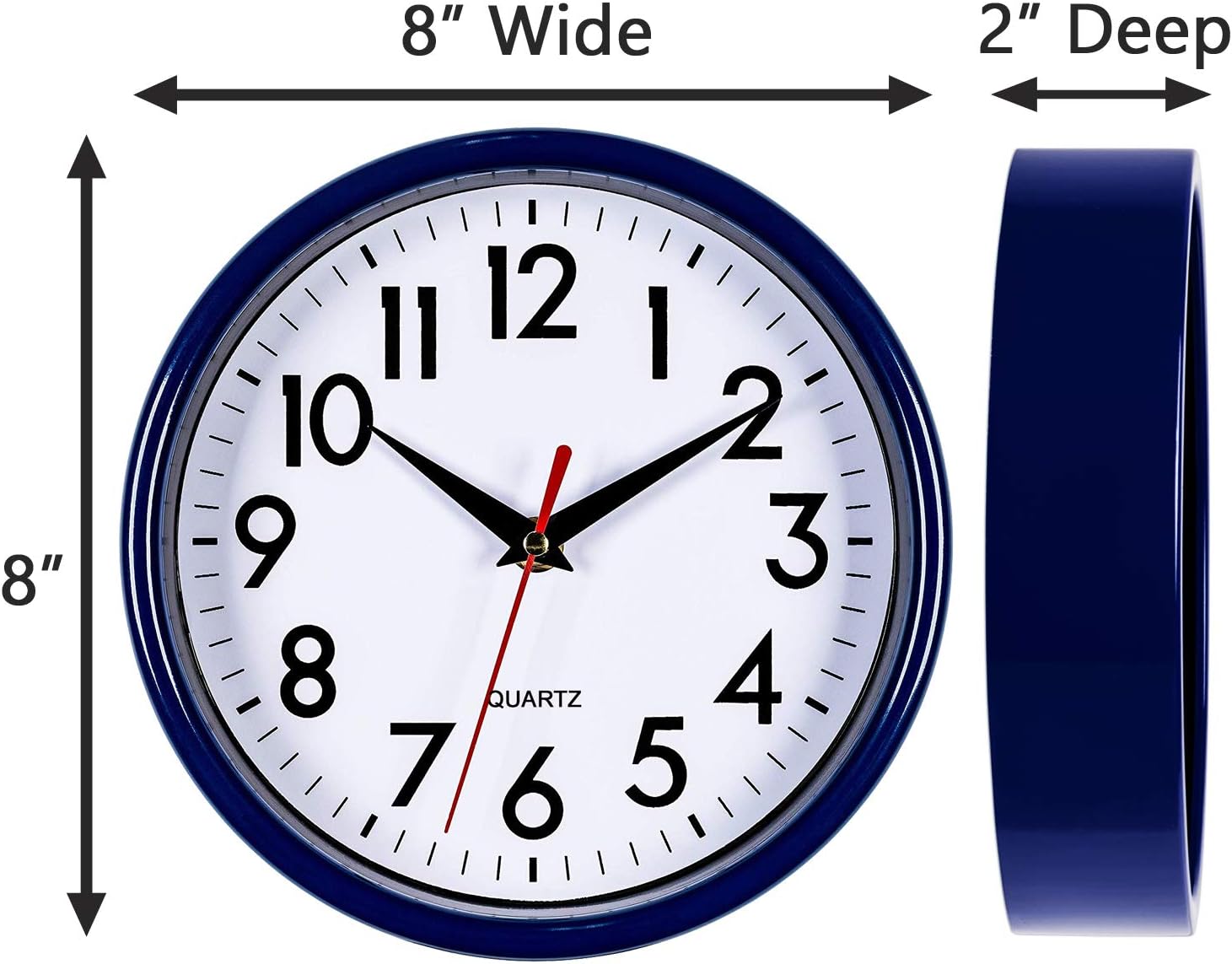 Navy Blue Small Wall Clock | My-Wall-Clock - My Wall Clock