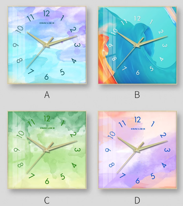 Small Square Wall Clock - Intense Colors | My Wall Clock