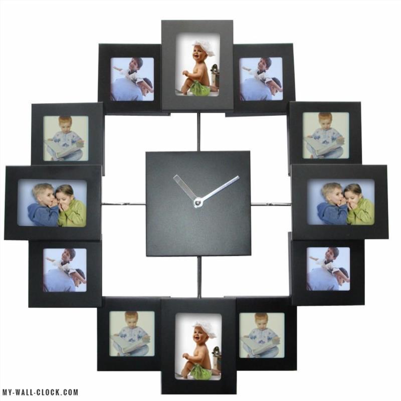 Black Photo Frame Wall Clock | My Wall Clock