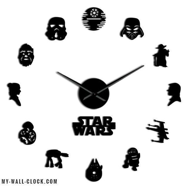 Wall Clock Stickers Star Wars | My Wall Clock