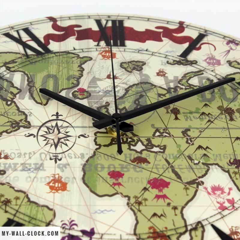 Japanese Style World Map Clock | My Wall Clock
