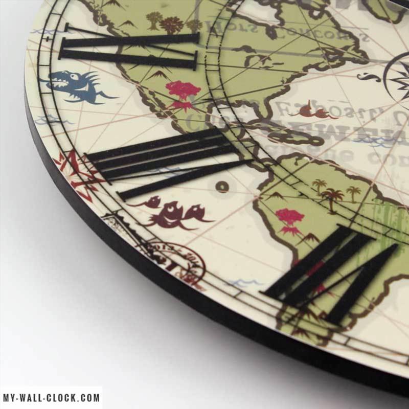 Japanese Style World Map Clock | My Wall Clock