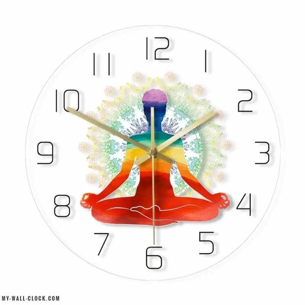 Yoga Wall Clock with LED | My Wall Clock