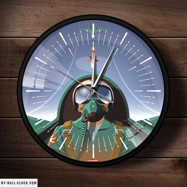 Pilot Fighter Metal Wall Clock | My Wall Clock
