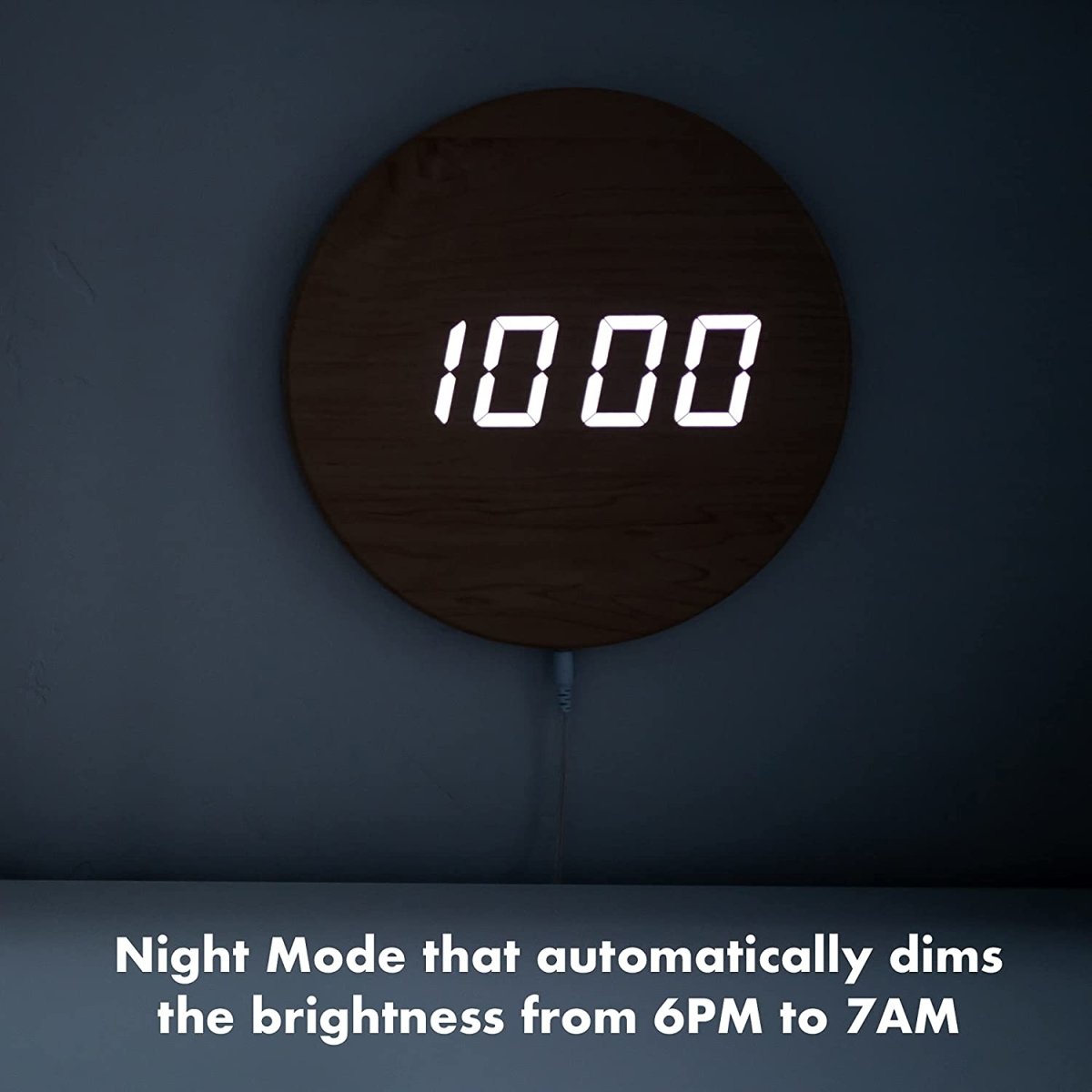 Led Digital Wood Clock SKADI | My Wall Clock