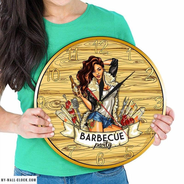 Original Barbecue Party Wall Clock | My Wall Clock