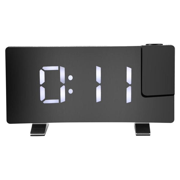 RADIO ALARM CLOCK PROJECTOR BLACK - My Wall Clock