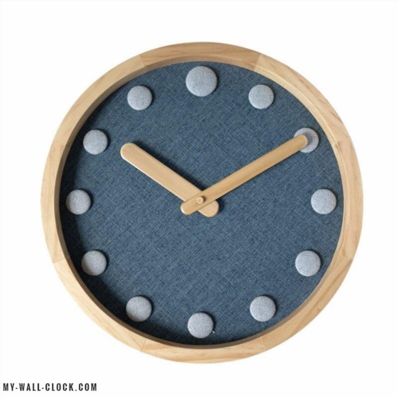 Scandinavian Wood and Cloth Wall Clock | My Wall Clock