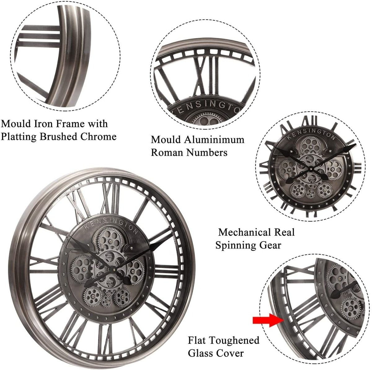 Steampunk Clock Moving Gears | My Wall Clock