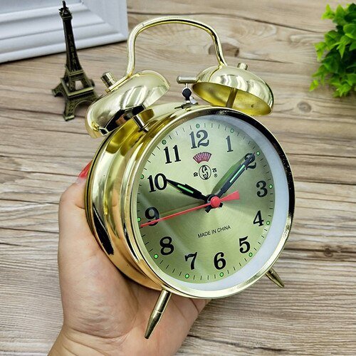 Vintage Gold Alarm Clock | My Wall Clock