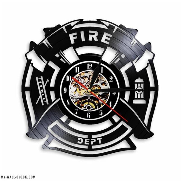 Vinyl Firefighter Wall Clock | My Wall Clock
