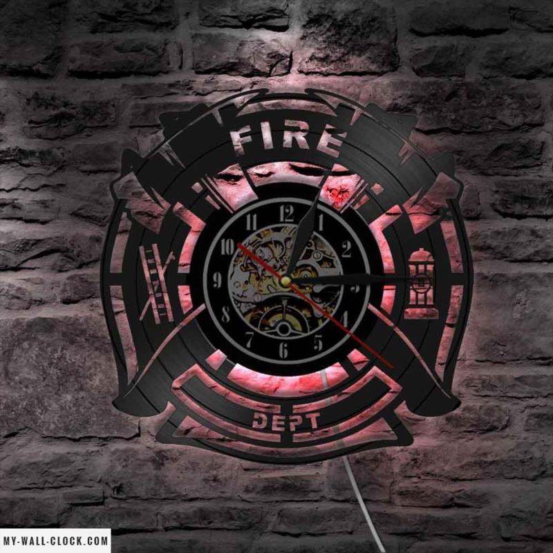 Vinyl Firefighter Wall Clock | My Wall Clock