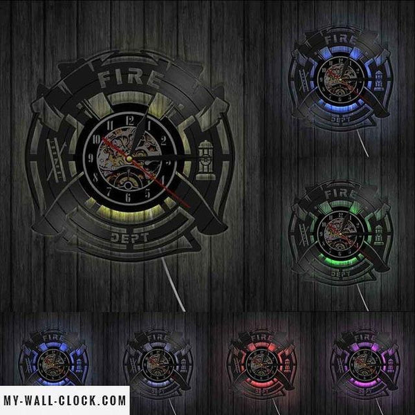 Vinyl Firefighter Wall Clock | My Wall Clock