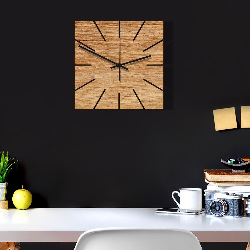 Square Wooden Wall Clock | My Wall Clock