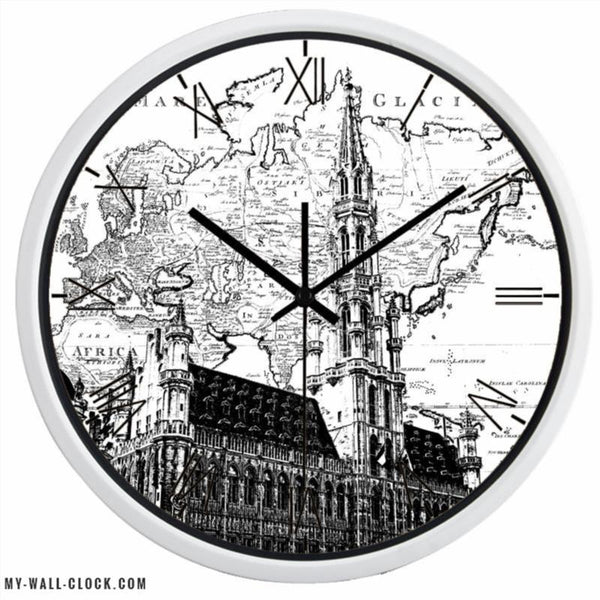 Clock World Map Europe | My Wall Clock