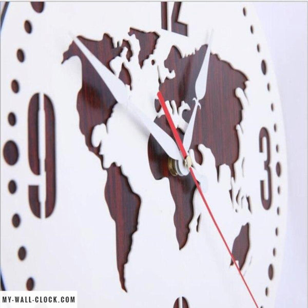 Simple World Map Wall Clock | My Wall Clock
